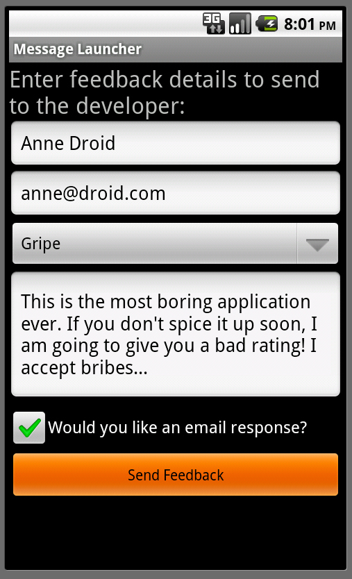 Security and Virtualization: Android Essentials: Creating Simple User Forms